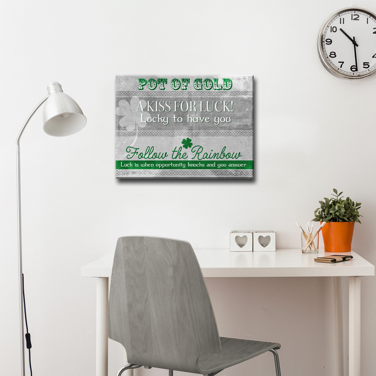 Lucky Pot of Gold' Wrapped Canvas Wall Art – Ready2HangArt