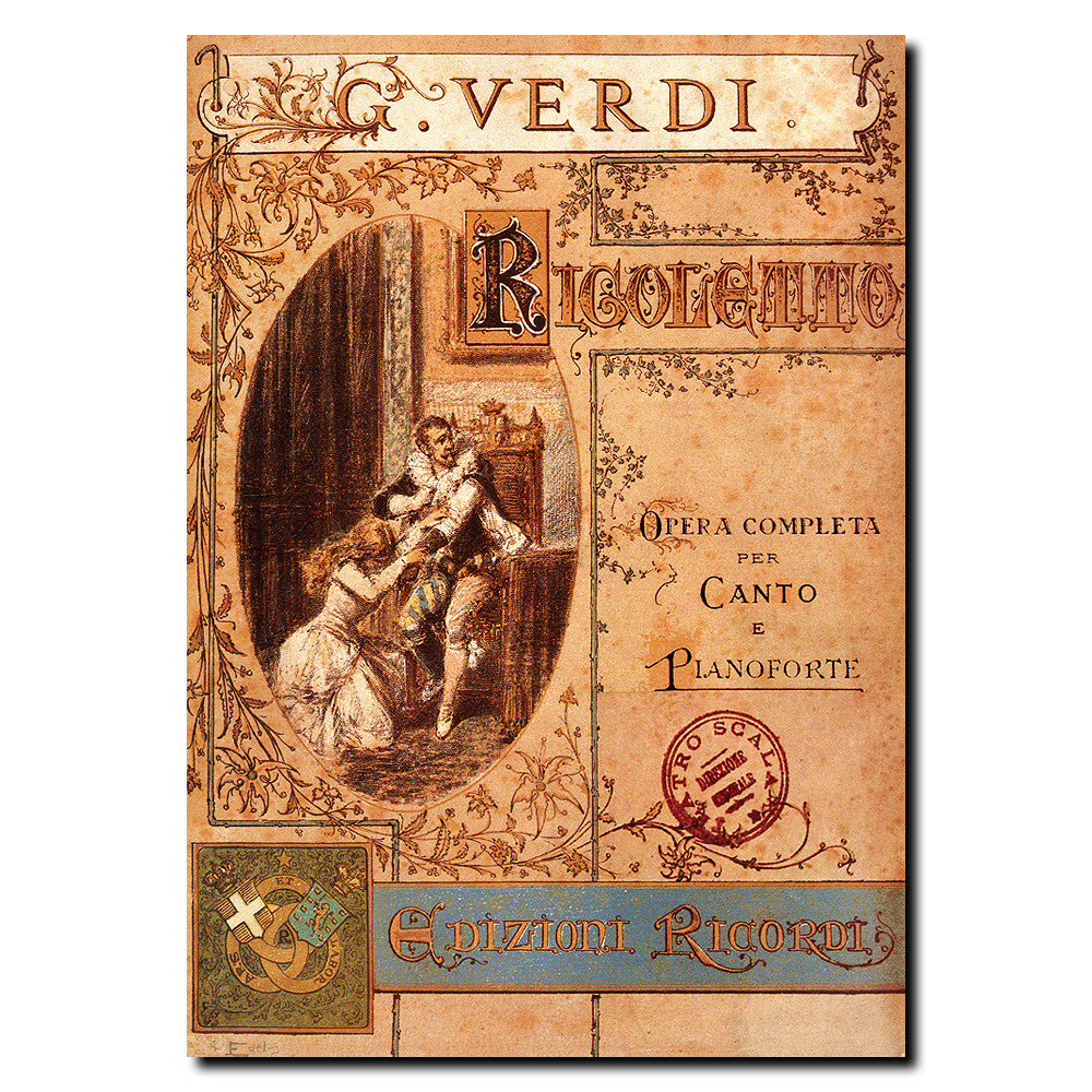 Vintage Verdi Rigoletto Opera Wrapped Canvas Wall Art – Ready2HangArt