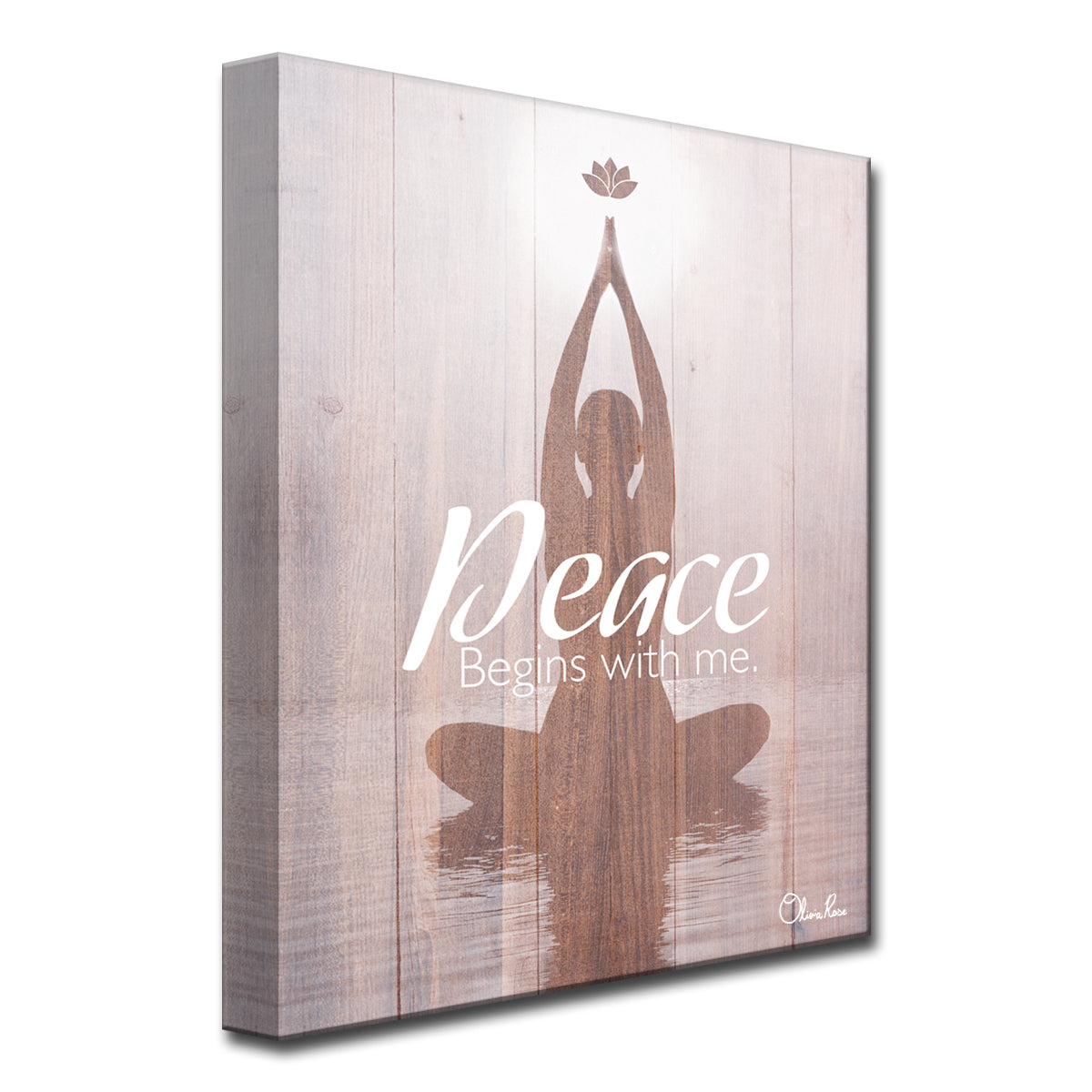 'Peace Begins with Me' Inspirational Canvas Art | Ready2Hangart ...